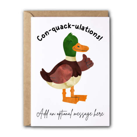 Personalised Congratulations Card - Con-quack-ulations! | Beeyoutiful ...
