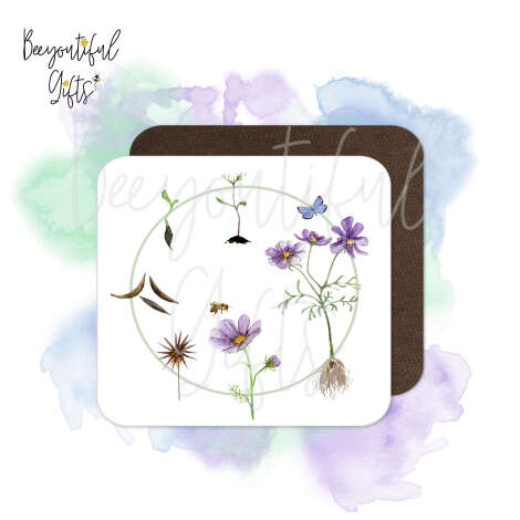 Gardening Coaster - Flower Life Cycle | Beeyoutiful Gifts Ltd