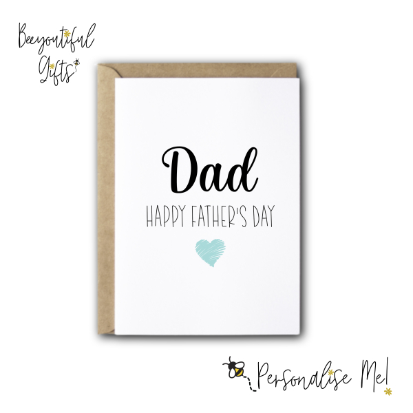 Personalised Father's Day Card - Simple Happy Father's Day ...