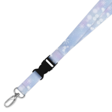 Double Breakaway Lanyard - Falling Snowflakes | Beeyoutiful Gifts Ltd